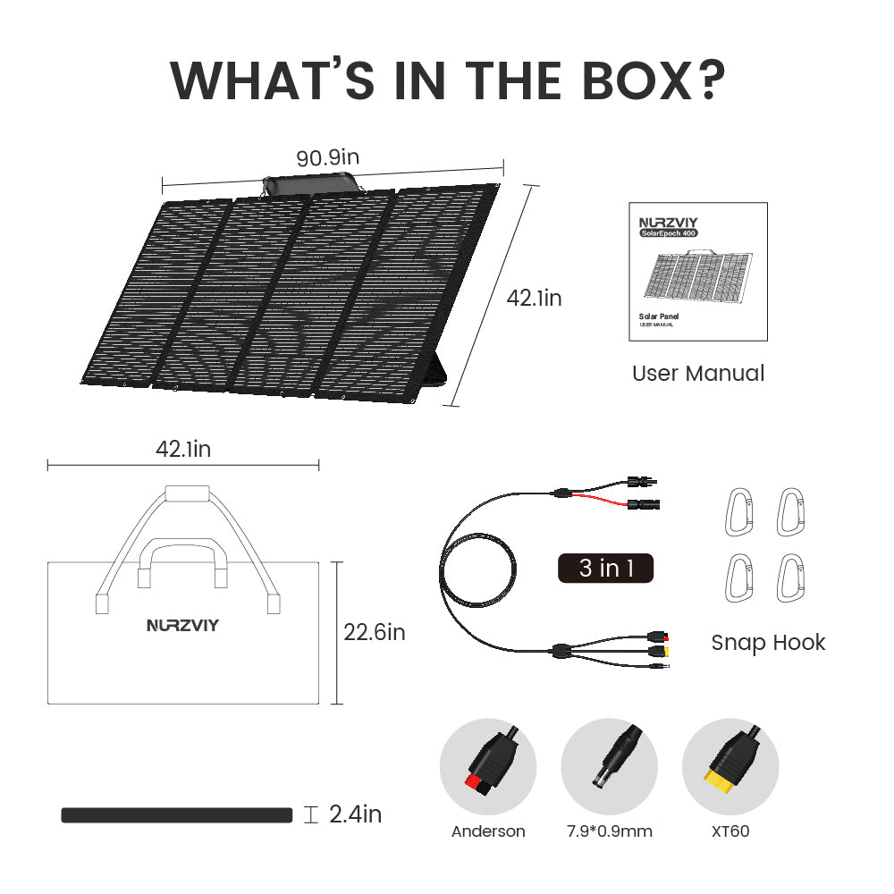 Buy 400 Watt Portable Foldable Solar Panel for only $436.00 at Nurzviy!